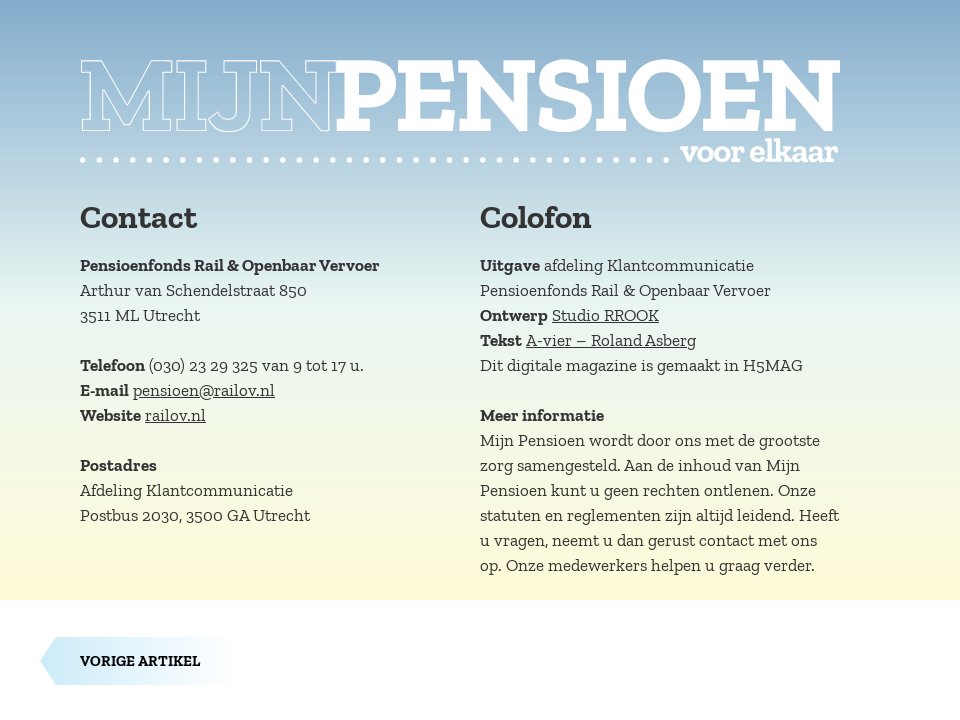 Colofon - Mijn Pensioen december 2022