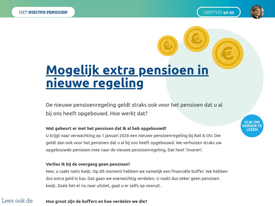 40-55 mogelijk extra pensioen - Mijn Pensioen juli 2025