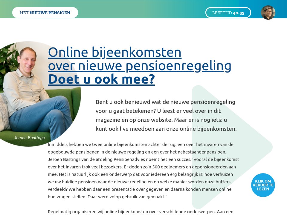 pensioengerechtigd uw pensioenuitkering wordt variabel - Mijn Pensioen ...